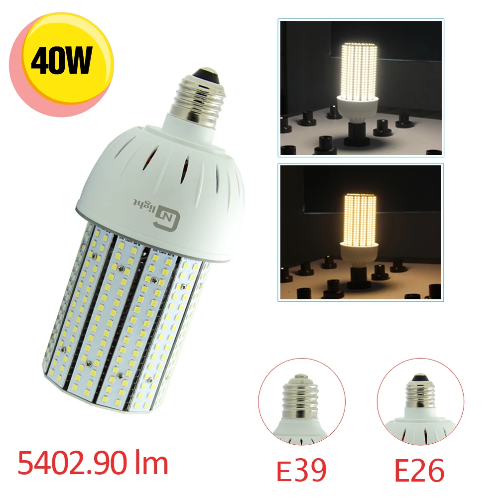 150W Metal Halide Replacement 40W Post Top Light SMD 2835 Led Corn Bulb ...