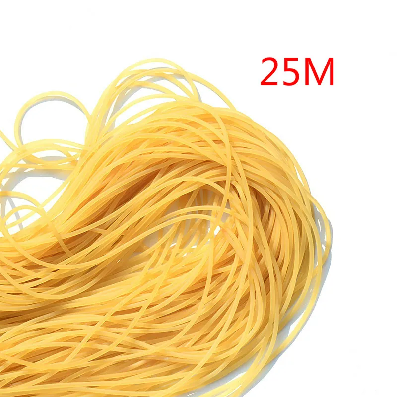 25m Solid Elastic Rubber Fishing Rope Diameter 2mm Tied Reinforcement ...