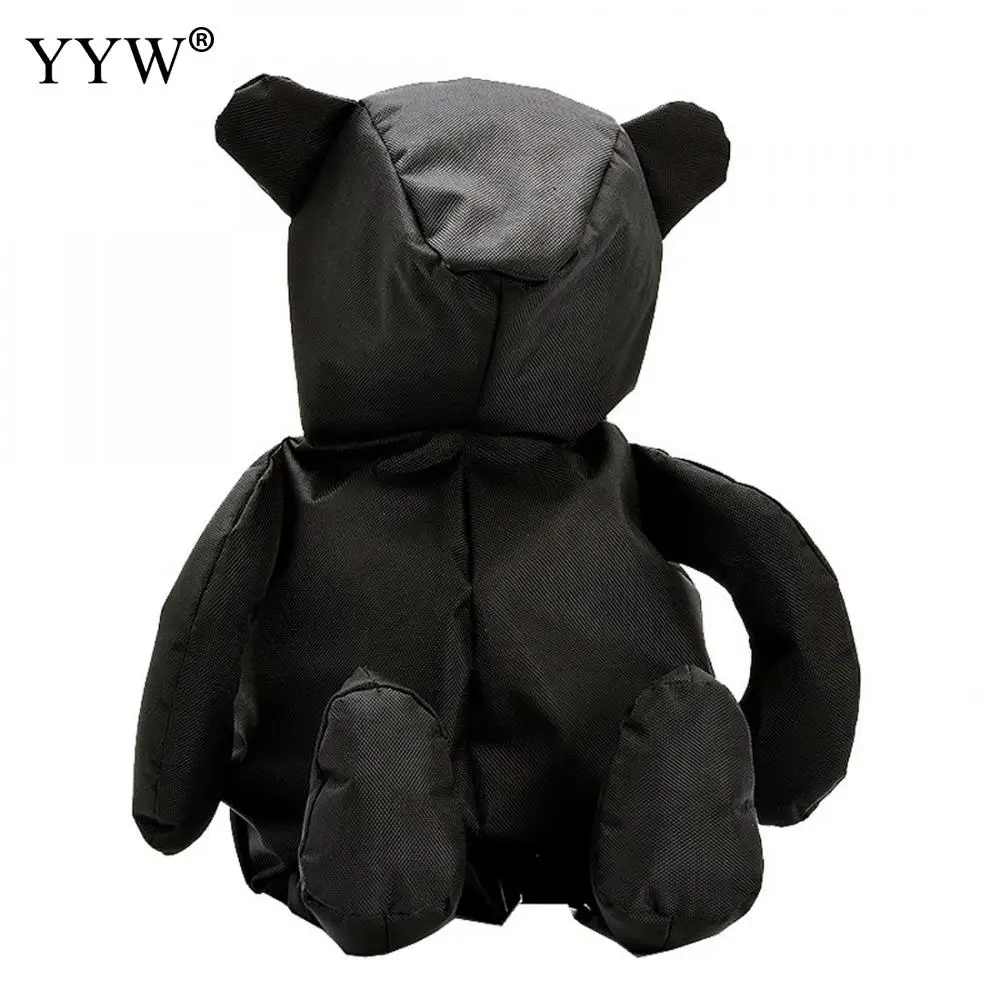 Designes Plush Women Backpack Backpack Solid Black Shopping Backpack ...