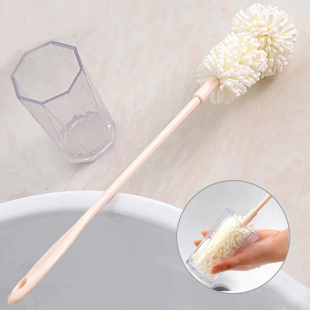 Sponge Cleaner Long Handle Brush Glass Bottle Cups Kitchen Wash Kitchen ...