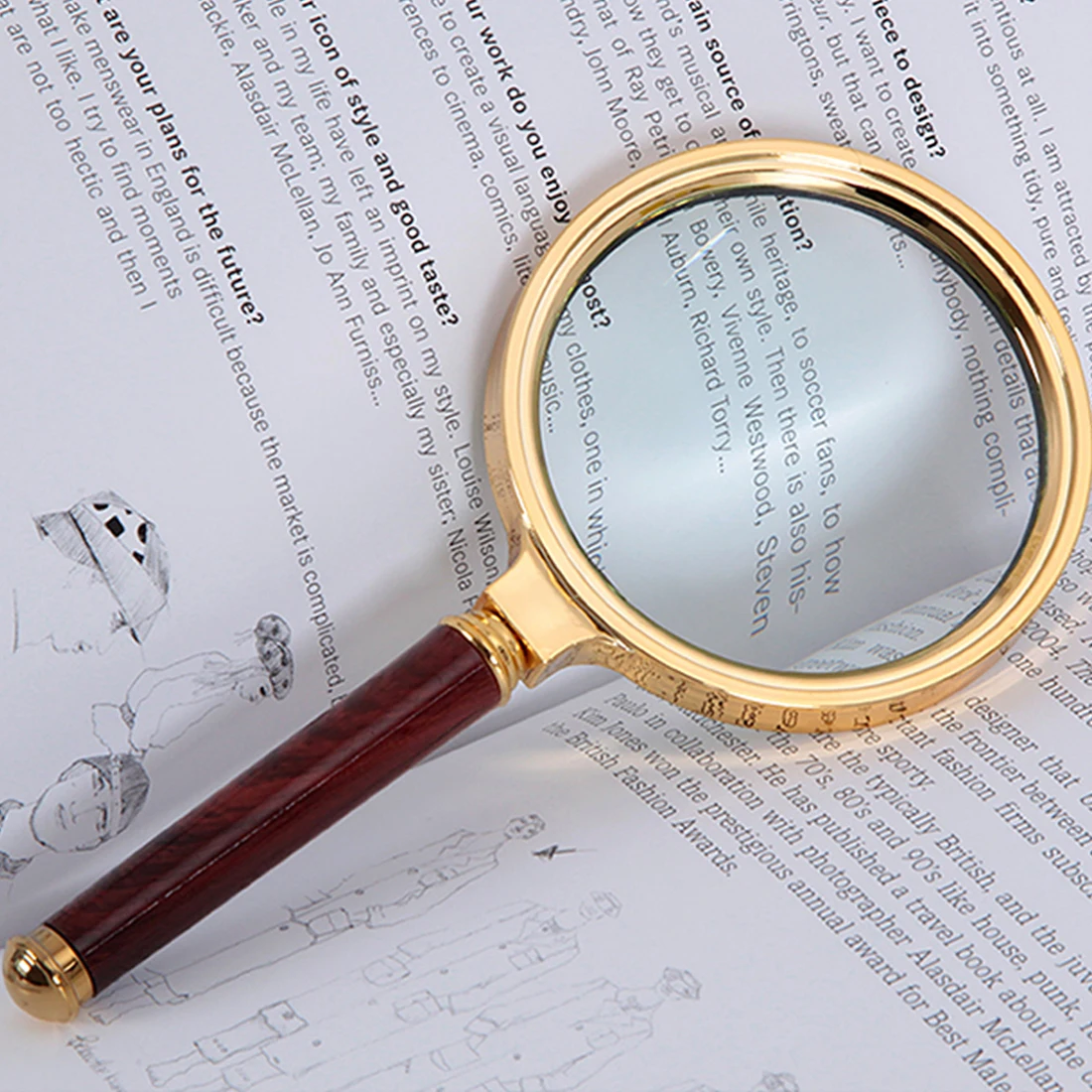 High Quality 80mm Handheld 10X Magnifier Magnifying Glass Loupe Reading High Quality 80mm Handheld 10X Magnifier Magnifying Glass Loupe Reading