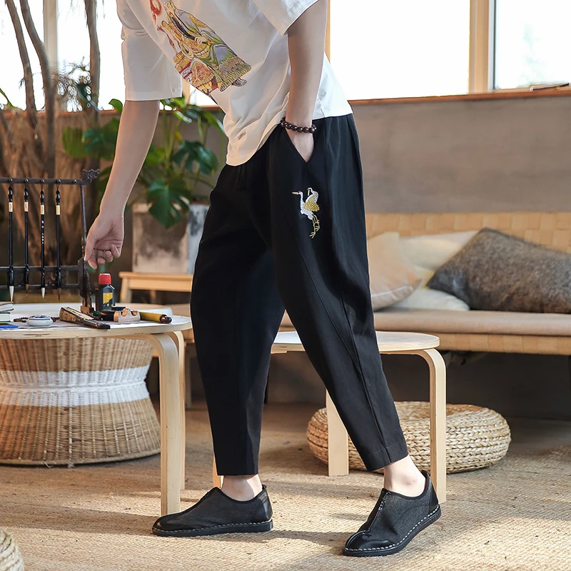 2018 Summer New Men's Simple Solid Color Personality Trousers Fashion ...