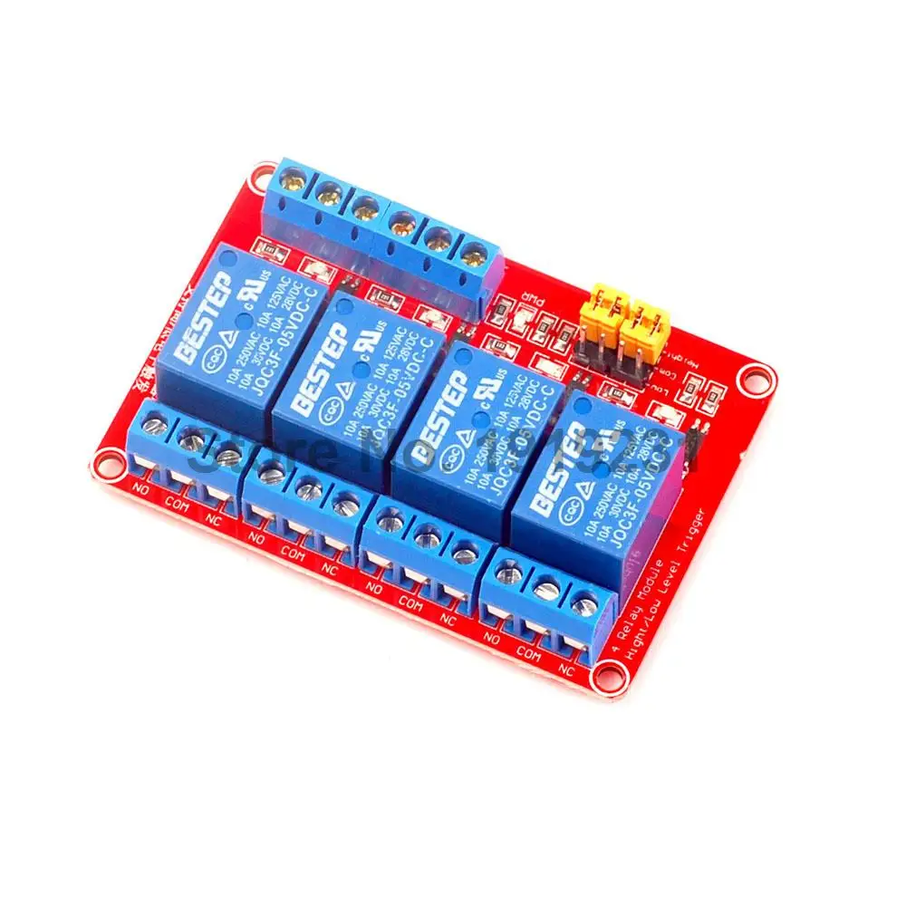 1PCS 4 Channel 5V Relay Module 4 Channel Module High and Low Trigger ...