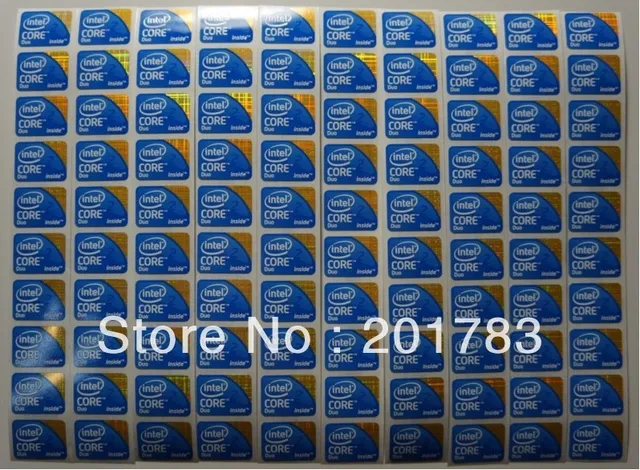 Aliexpress.com : Buy NEW 100PCS intel CORE 2 Duo Inside stickers 21 ...