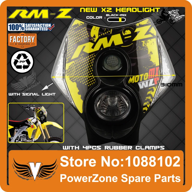 Trail Tech Motorcycle Motocross Supermoto X2 Headlight Headlamp Rmz 250 ...