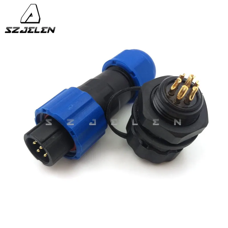 SD13TP ZM , 7pin Waterproof connection plug socket, 7 pin power cord ...
