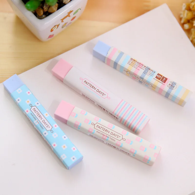 30pcs Kawaii Cartoon Flower Pencil Eraser Colorful Cute Sweet Rainbow ...