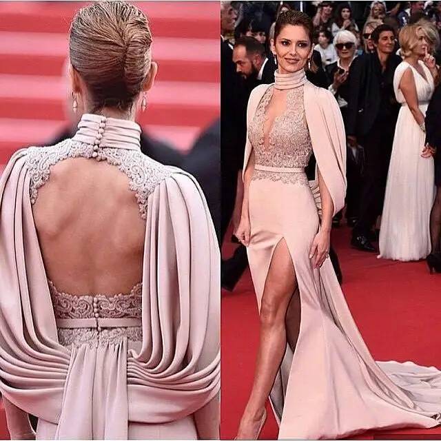 Red Carpet Mermaid Backless Celebrity Dresses Sexy Opne Back High Side ...
