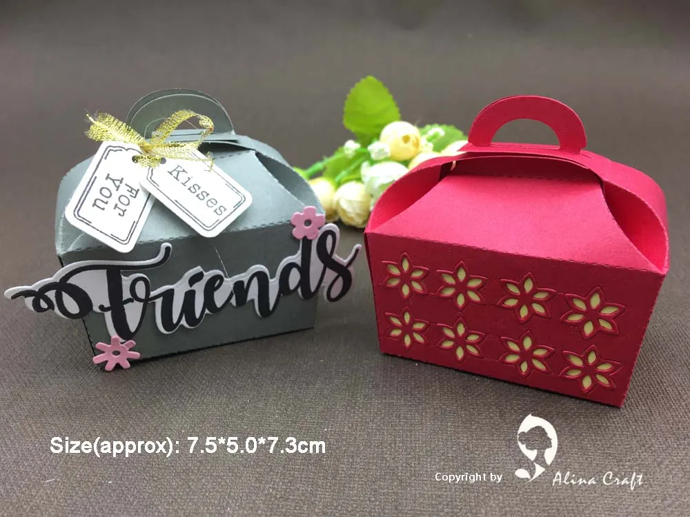 AlinaCraft METAL CUTTING DIES candy gift box flower Scrapbooking paper ...