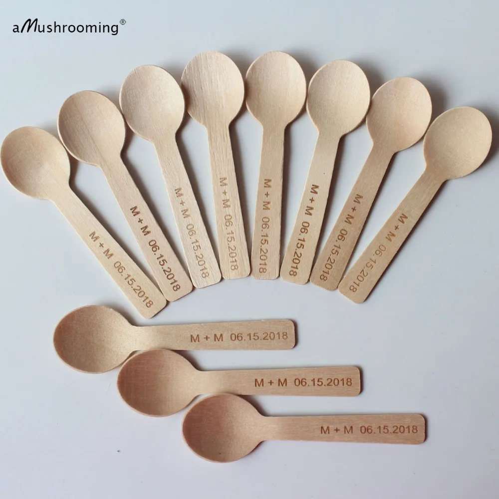 50 Personalized Gift Dessert Spoon Coffee Spoon Ice Cream Spoons ...