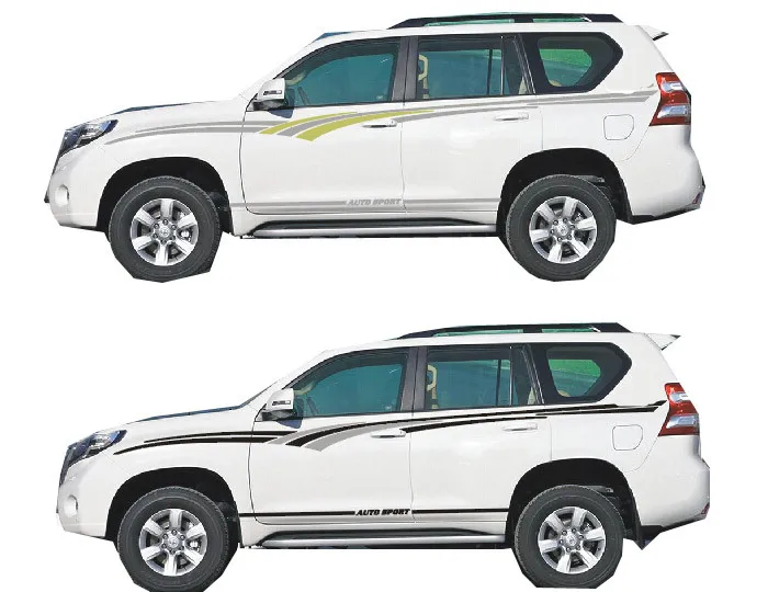 Popular Classic Colorful Lines / Strip Whole Car Body Sticker For ...
