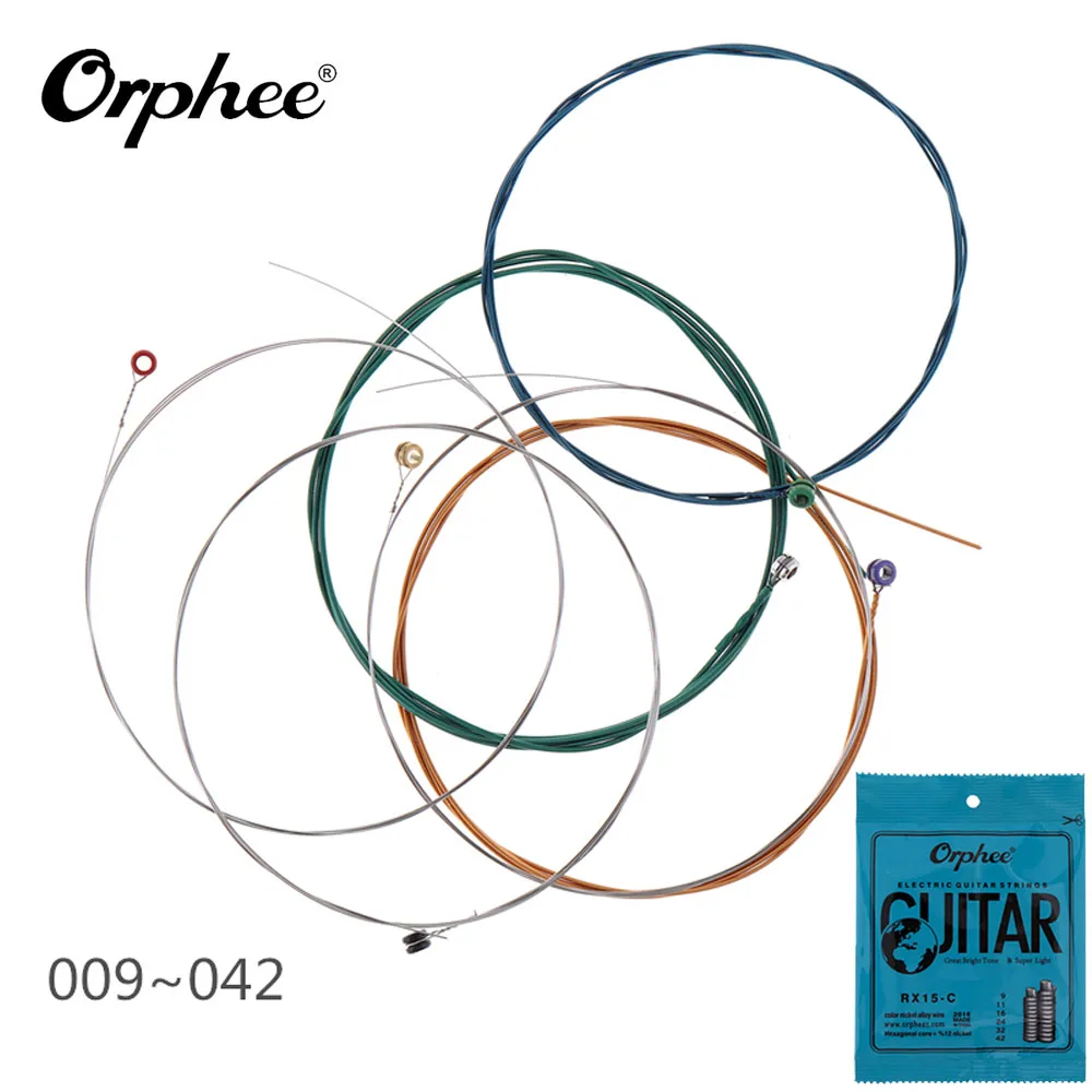 6pcs-set-Orphee-Electric-Guitar-Strings-Set-009-042-Multi-Color-Nickel ...