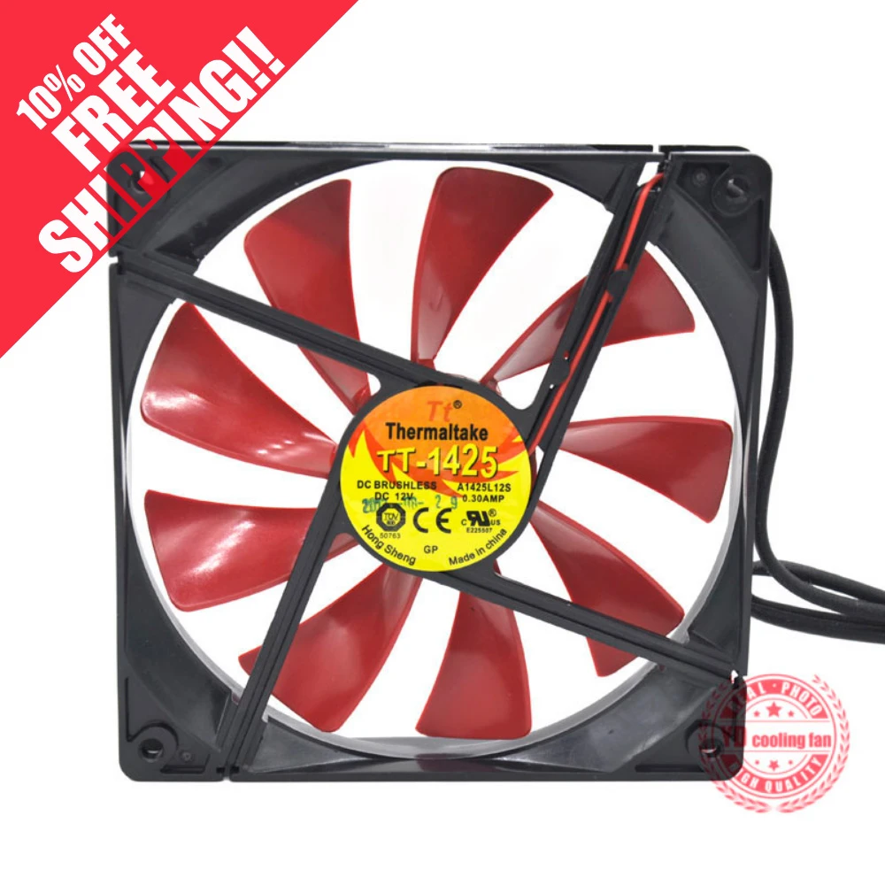 Everflow Thermaltake Tt Tt-1425b 14cm Tt-1425 14025 Silence Cooling Fan ...