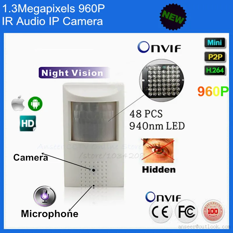 H264-1-3MP-960P-Microphone-IR-Night-Vision-IP-Pir-Camera-Motion ...