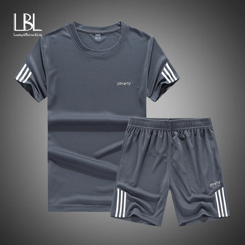 Conjunto de verano 2019, conjunto Casual de dos piezas para hombres ...