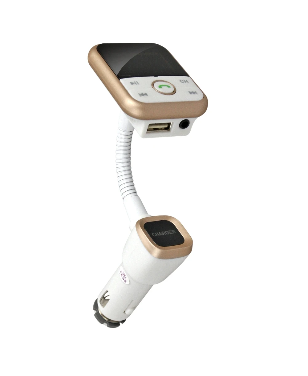 Bluetooth Car Kit handsfree with FM Transmitter AUX-IN port 2USB Car ...