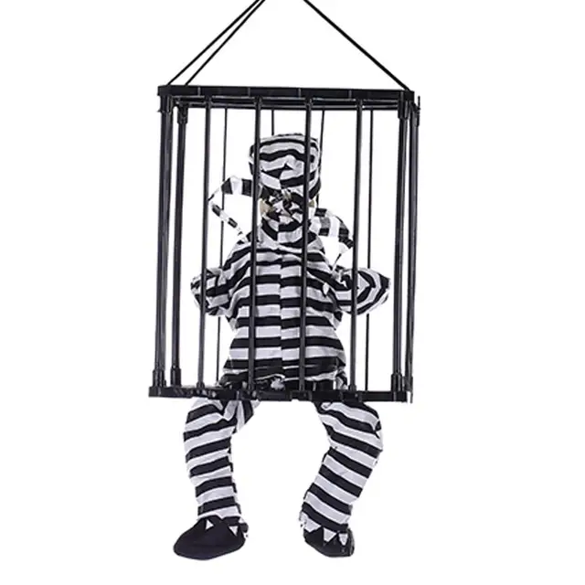 Aliexpress.com : Buy Large Prisoner Hanging Ghost With Cage Horror ...