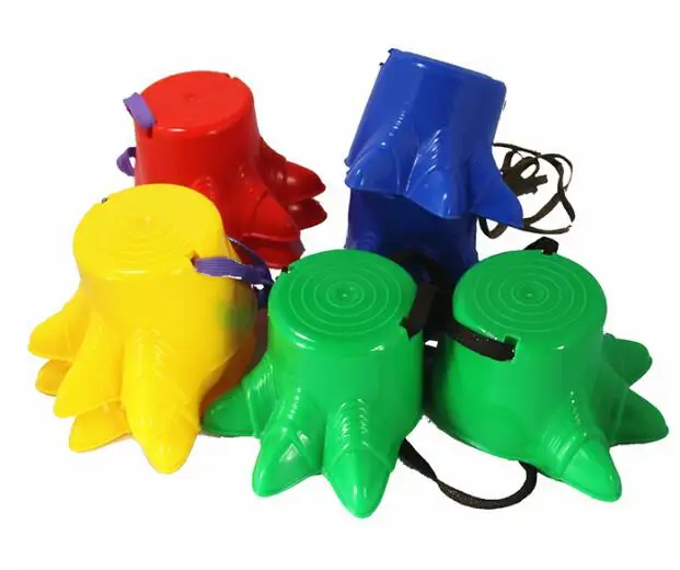 Kids Children Dinosaur Feet Stomper Stepper Walking Stilts Kindergarten ...