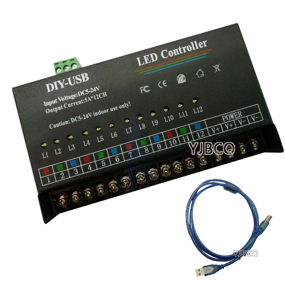 T 1000S 5A/10Amper*12Chanel Dynamic Scanning USB DIY LED Controller ...