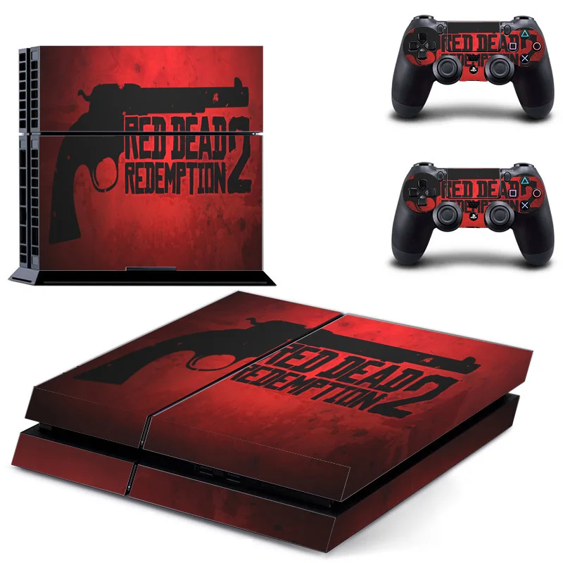Red Dead Redemption 2 Skin Sticker for PlayStation 4 Console and ...