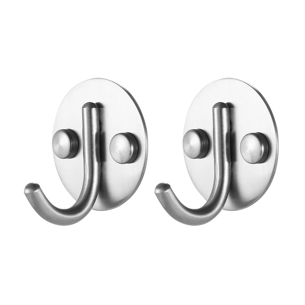 2pcs/set Wall mounted Hooks Stainless Steel Hooks Single Wall Hook for ...