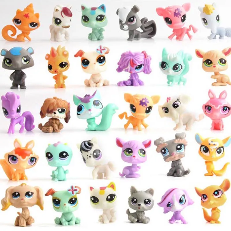 lps Real pet shop lps toys collections standing short hair cat White ...