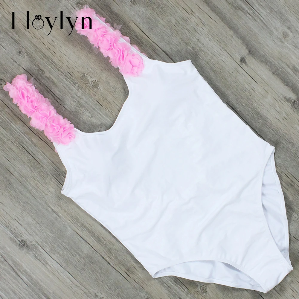 Floylyn Flower Patchwork Swimsuit Women One Piece Swimwear Bodysuit