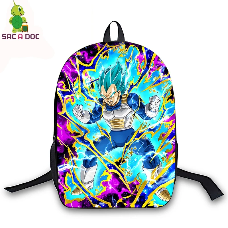 16 Inch Dragon Ball Super Backpack Children School Bags Saiyan Goku ...