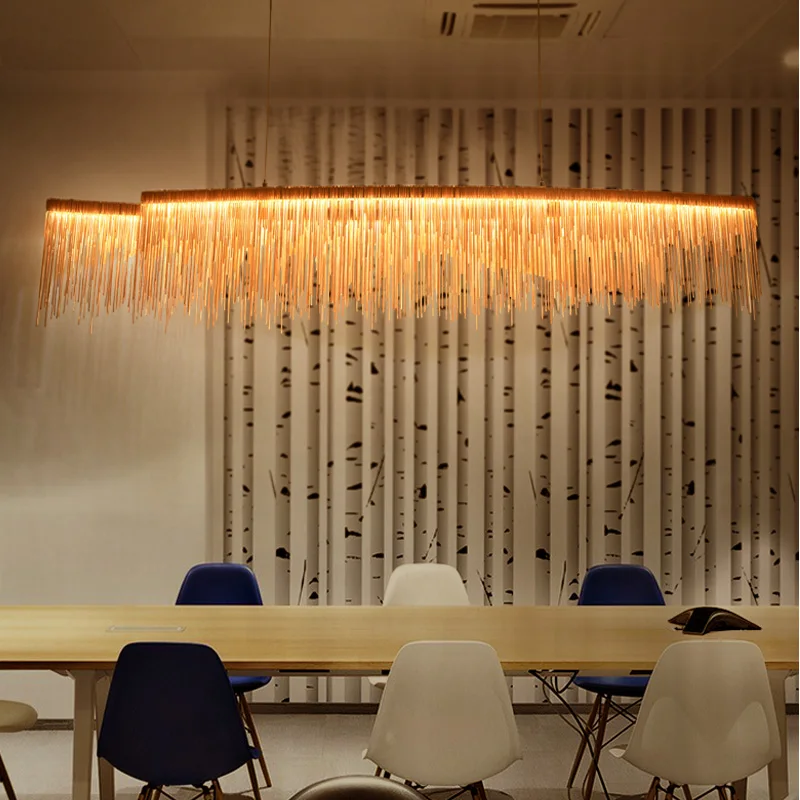 Modern Led fixtures sconce chain pendant light for Living room dining ...