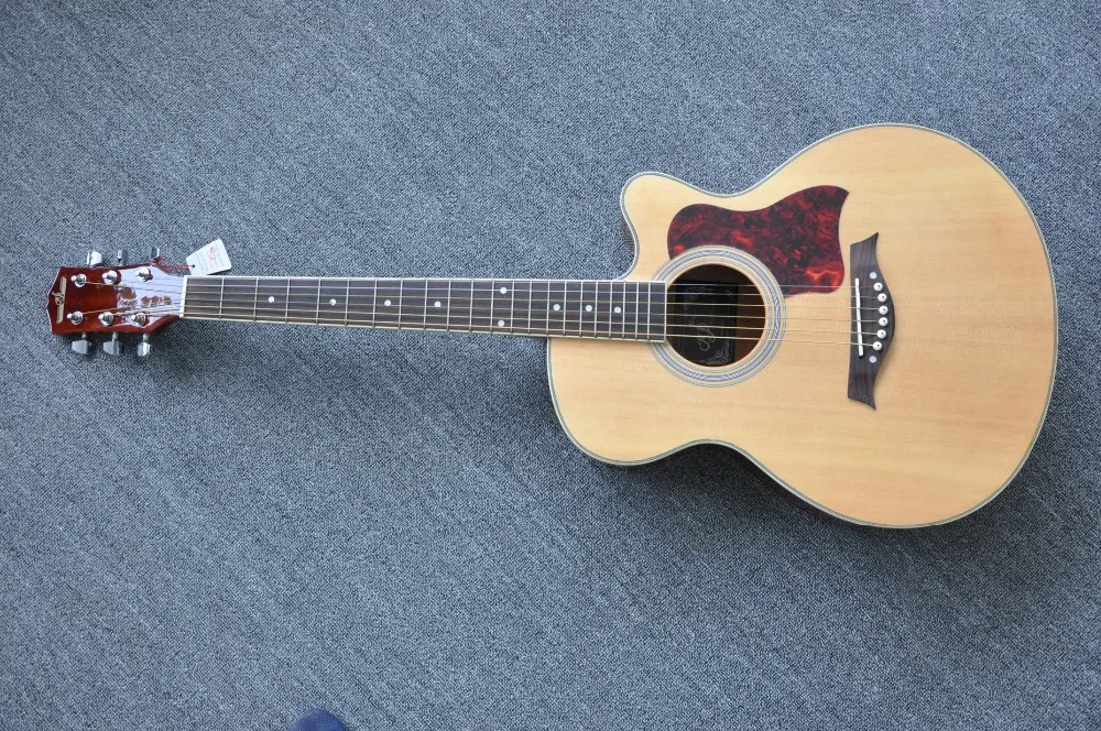 In stock Chinese acoustic guitar 41' custom acoustic guitar solid top ...