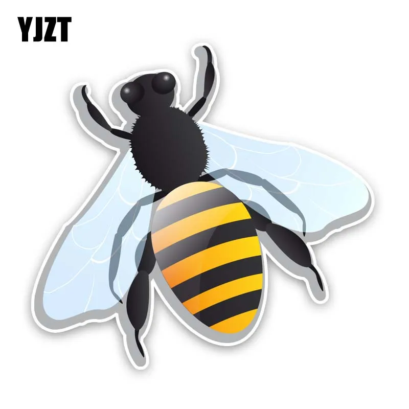 YJZT 13.3CM*12.7CM Cartoon Bee Sticker Car Decal PVC 12 300837|Car ...
