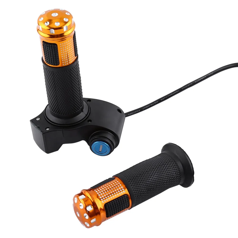 4 Colors Twist Throttle Grip Handlebar With LED Display Screen Handle ...