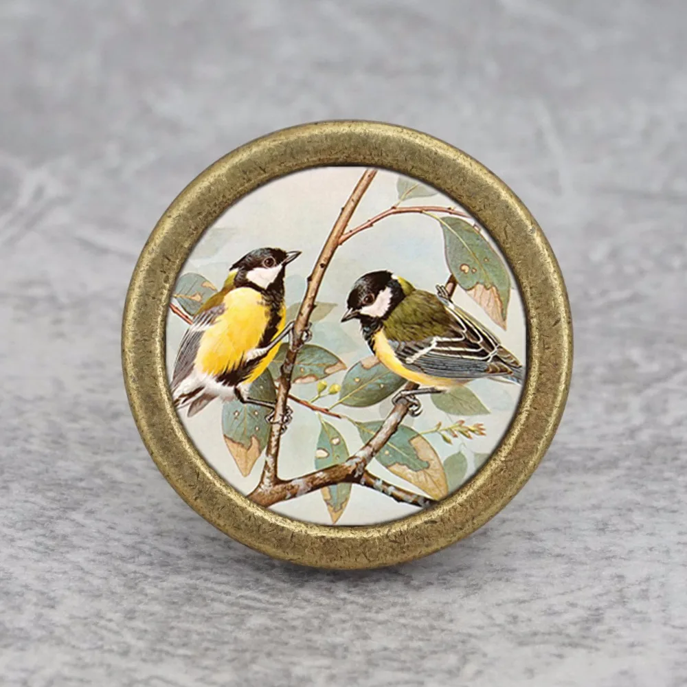 Two Birds--Drawer Knobs Vintage Cabinet Door Knob DIY Art Furniture ...