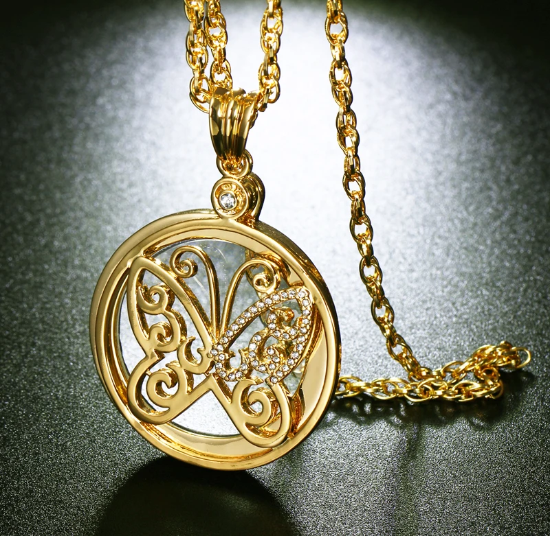 Fashion Butterfly Necklace Pendant for Girls 2X Zoom Magnifier Reading ...