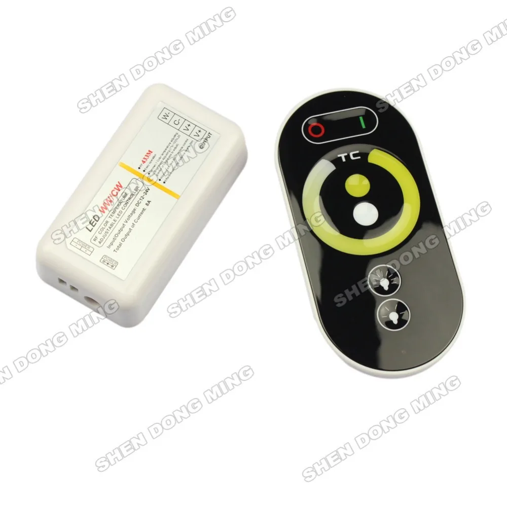 DC12 24V 8A RF Wireless LED Controller Touch Remote color temperature ...