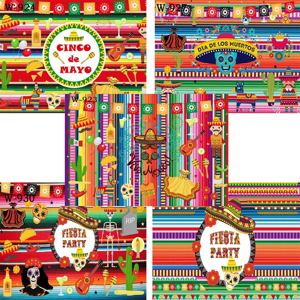 Summer Fiesta Theme Photography Backdrop Mexican Dress-up Photo Booth ...
