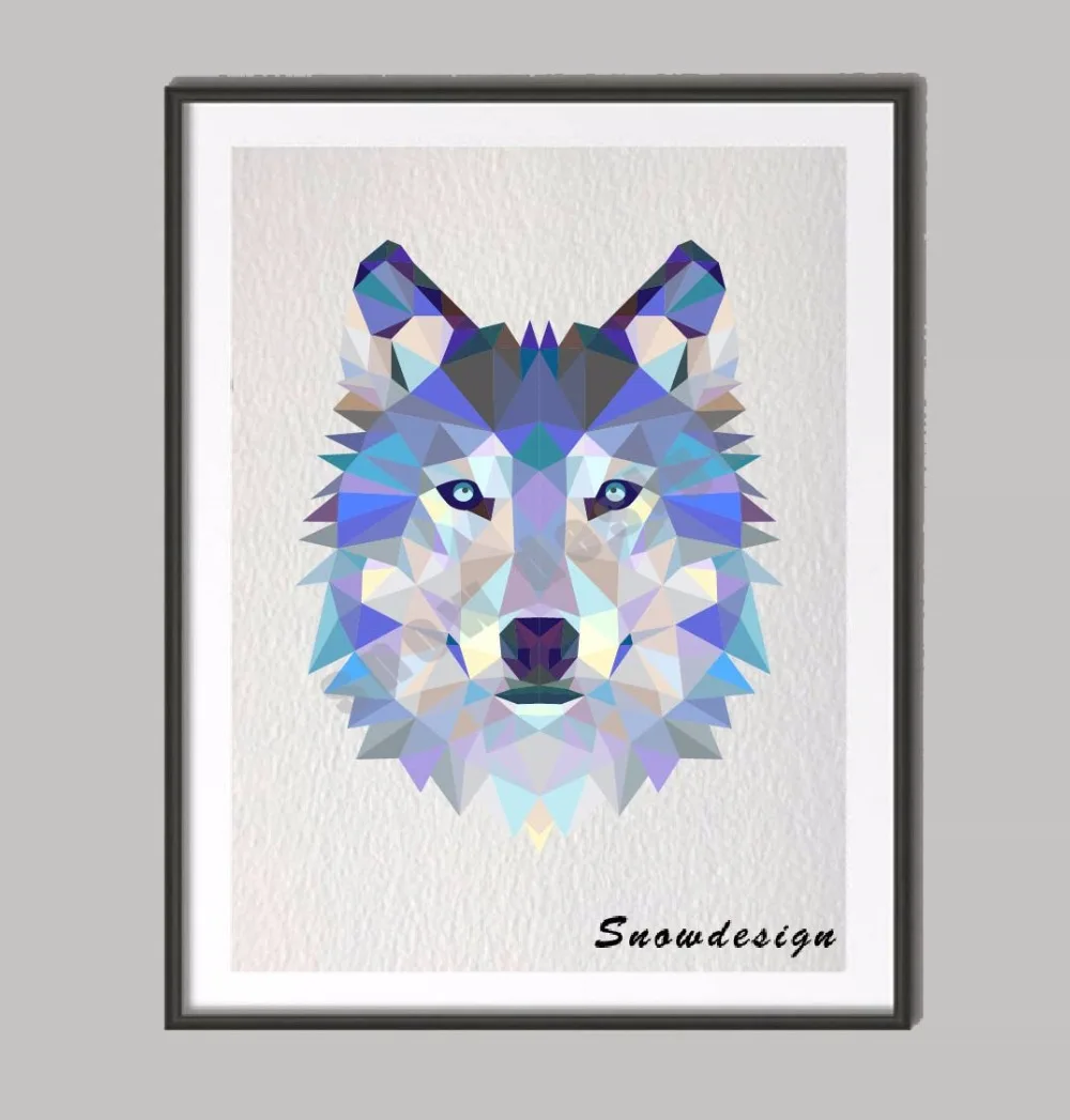 Art & Collectibles Poster Illustration Wall Painting Painting Geometric ...