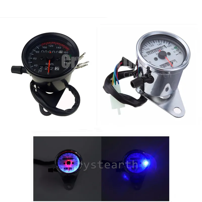 12V Universal Motorcycle Speedometer Odometer Gauge ATV Bike Scooter ...