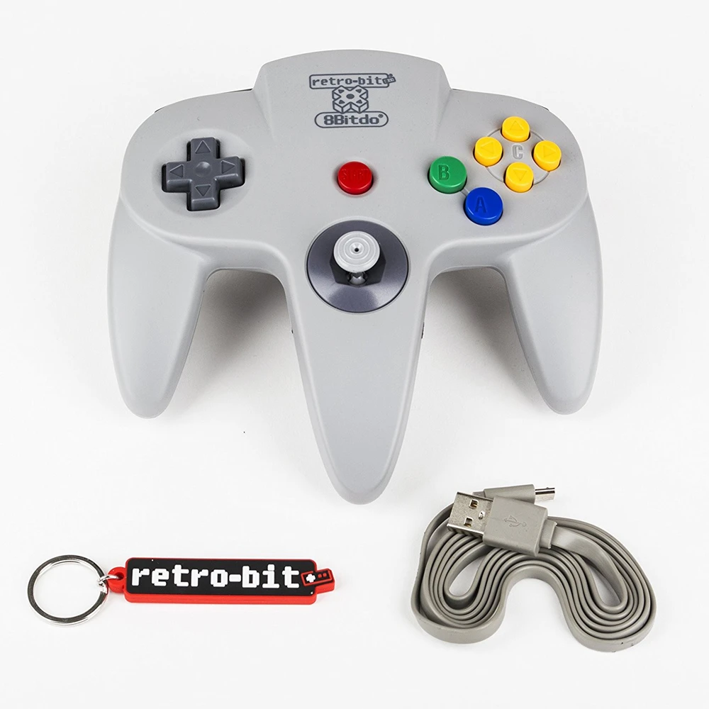 8bitdo retro bit e n64 controlador de jogo sem fio bluetooth compatível ...