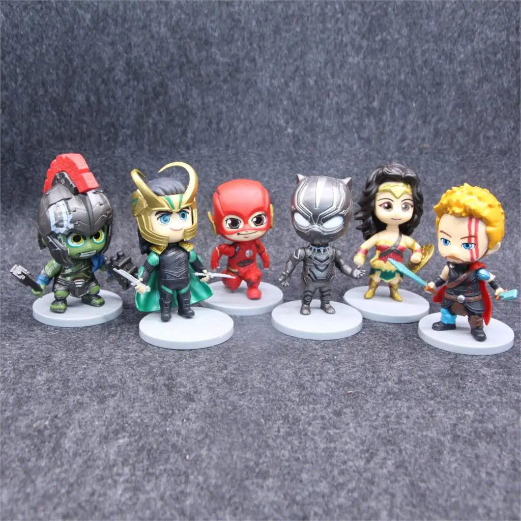 6pcs-set-DC-Justice-League-Marvel-Avengers-Loki-Hulk-Flash-Wonder-Women ...