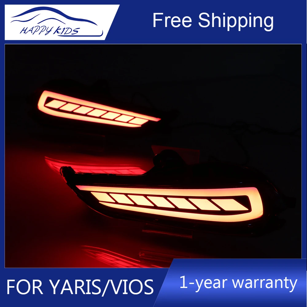 Car styling LED Bumper Lights For Toyota Yaris Ativ Vios 2018 Reflector ...
