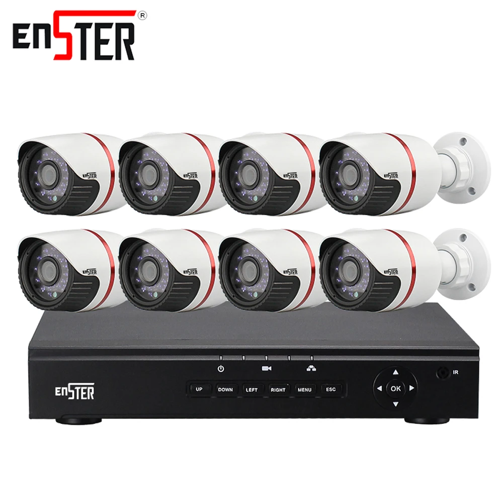 Enster 720 P 1080 P sistema de câmera de segurança 8CH POE IP camera ...