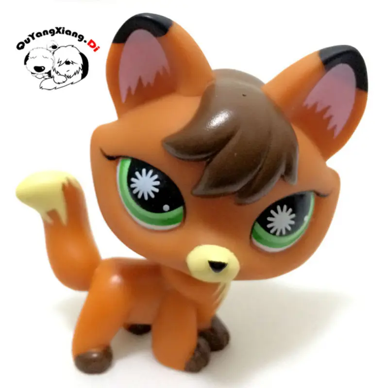 CWG57 Pet Shop Animal Orange Redish Brown Firefox Fox Green Eyes action ...