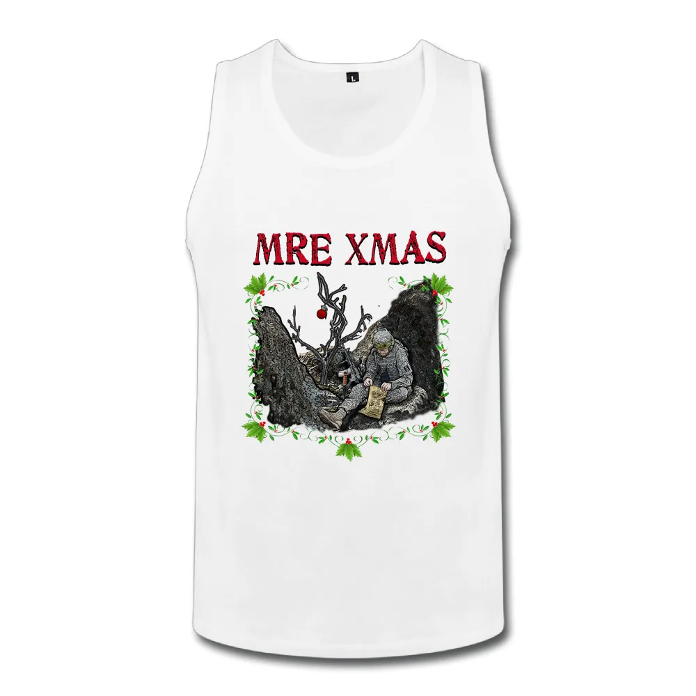 Mre Xmas Cotton Print Tank Top O Neck Short Sleeve Custom White ...