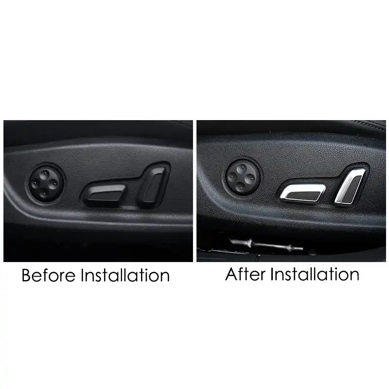 4Pcs OEM Chrome Seat Adjustment Switch Knob Button Black For A4 A4L A5 ...