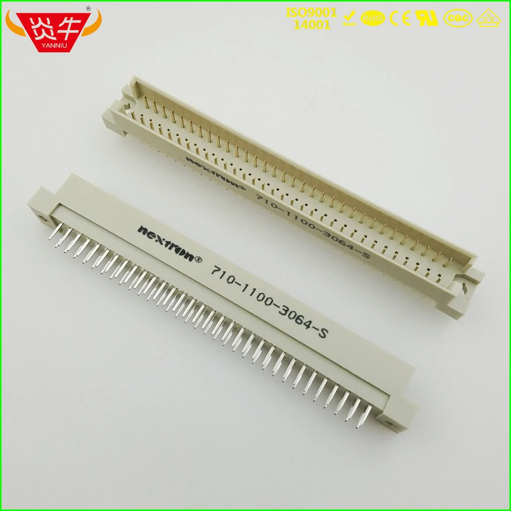 50pcs 364 Din41612 Din Connector 710-1100-3064-s 2*32p 64pin Male ...