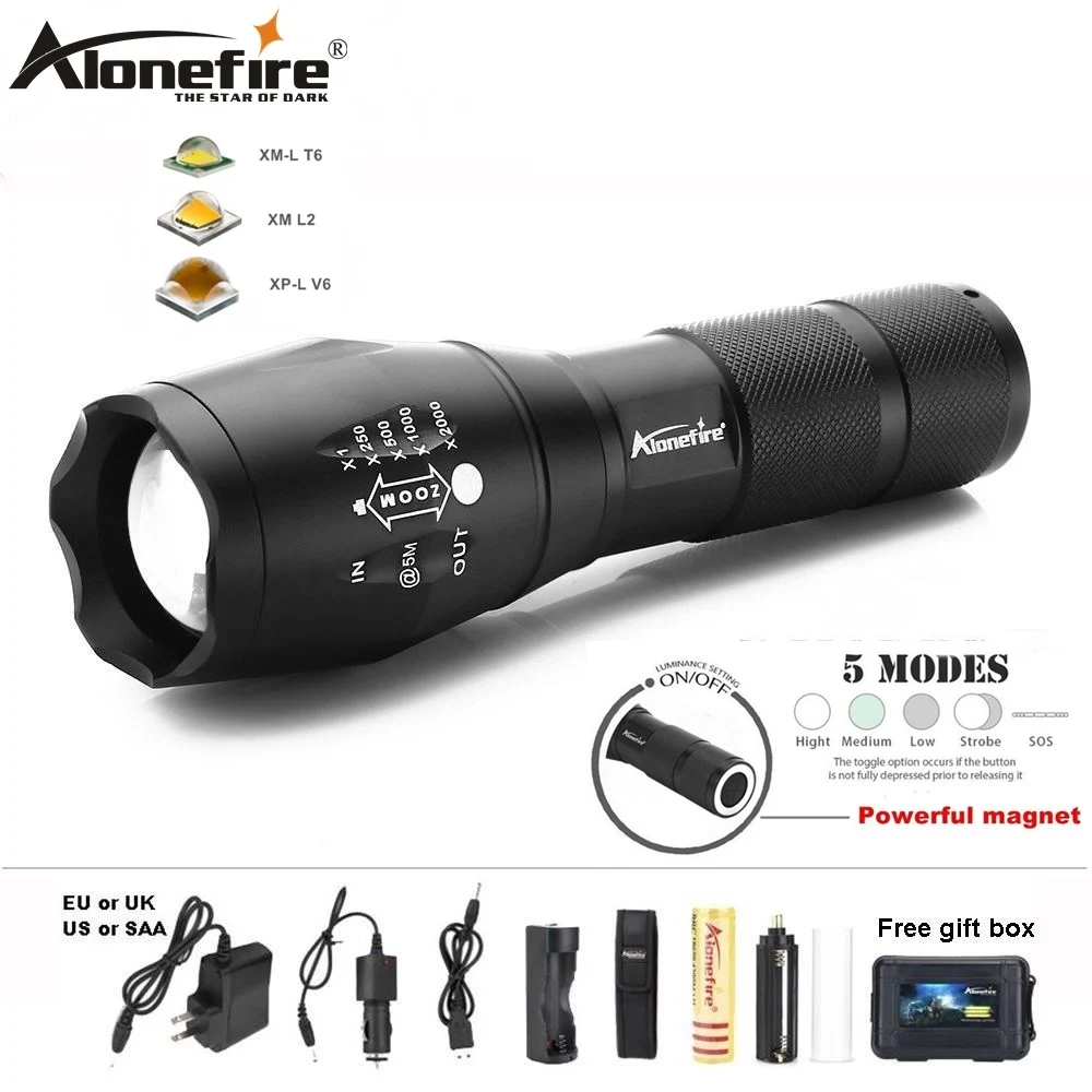 AloneFire G700N XM L2 led flashlight outdoor lantern Waterproof Zoom ...