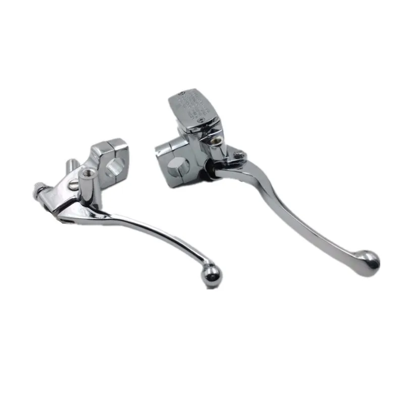 2x Chrome Custom Motorcycle Brake Clutch Master Cylinder Levers 7/8 ...