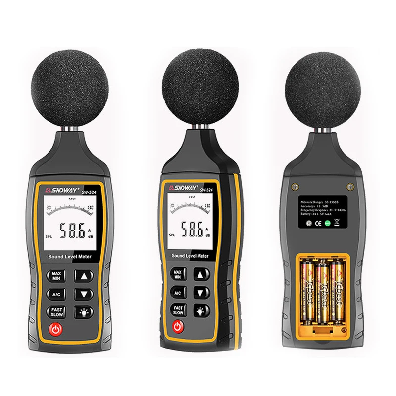 SW523 40 130dB Digital Sound Level Meter Decibel Meter Logger Noise ...