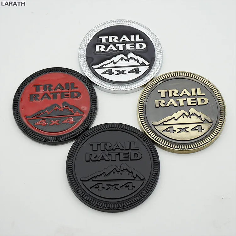 Chrome Metal 4X4 TRAIL RATED Car Emblems Stickers Snow Mountain Styling ...
